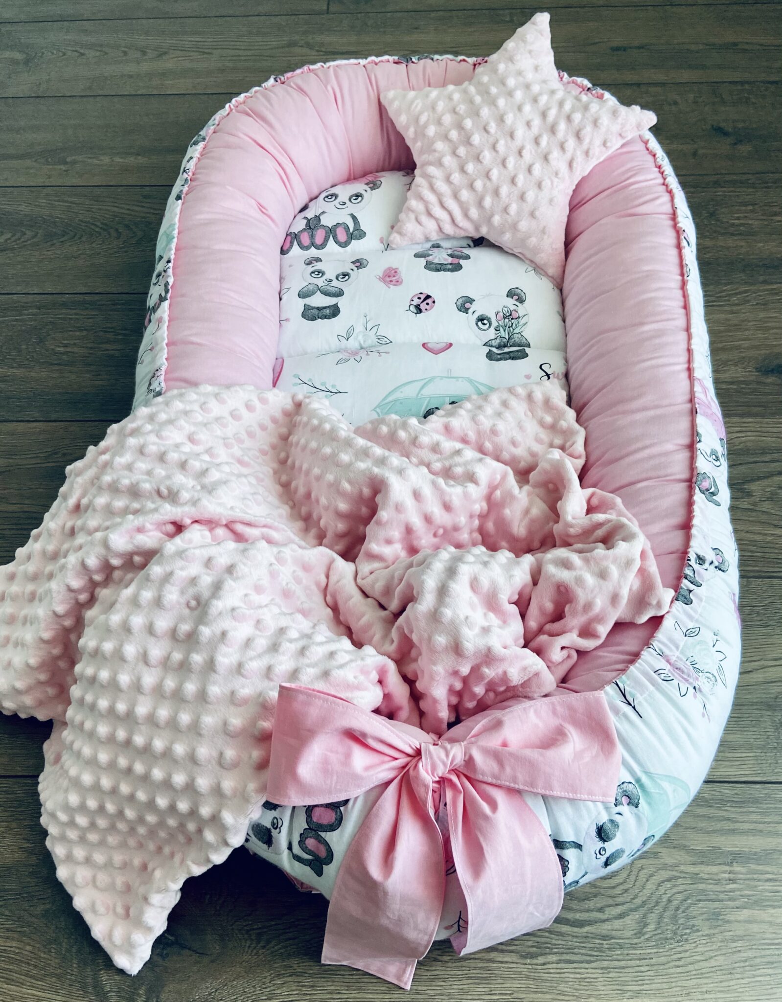 Baby gnijezdo MAXI - slatke pande -- -PRVI DANI- posteljine za bebe ...