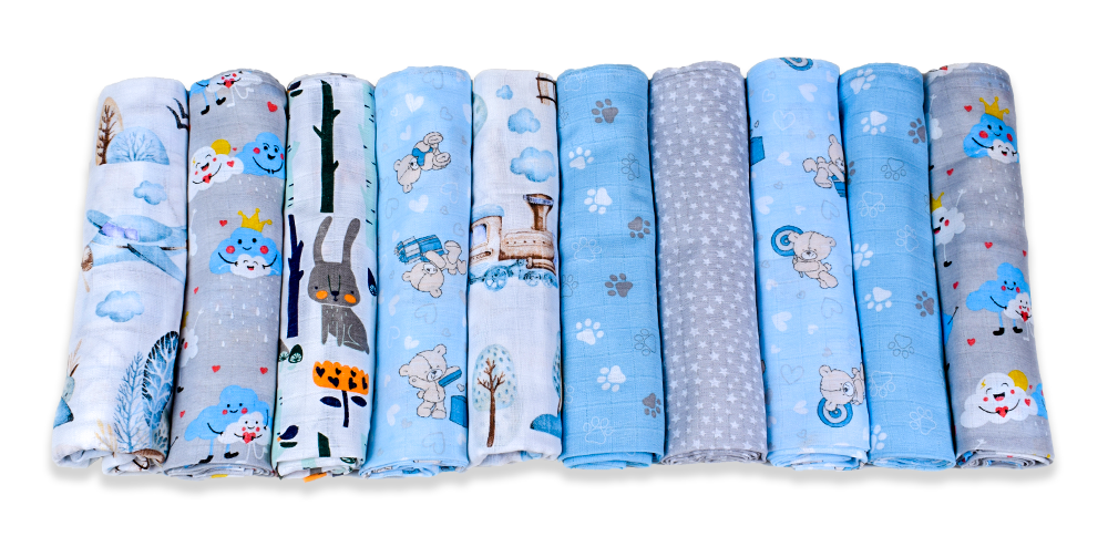 10 kom tetra pelena - plavi mix - PREMIUM -- -PRVI DANI-